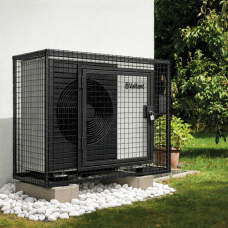 Air-source heat pump wire guards